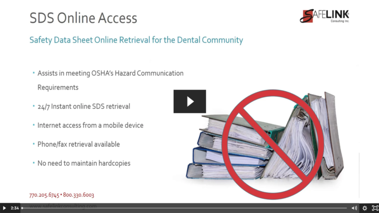 SDS Online Access – Safelink Consulting